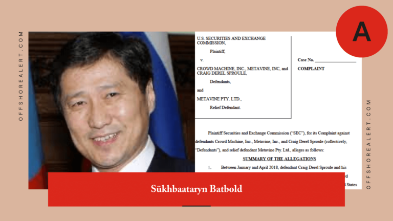 Former Mongolia Prime Minister Sükhbaataryn Batbold & son sued in the ...