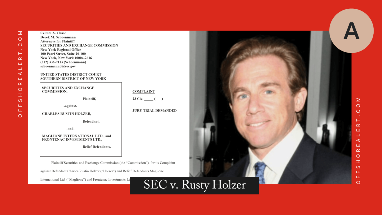SEC v Charles Holzer et al: Complaint (‘$382K Insider Trading ...