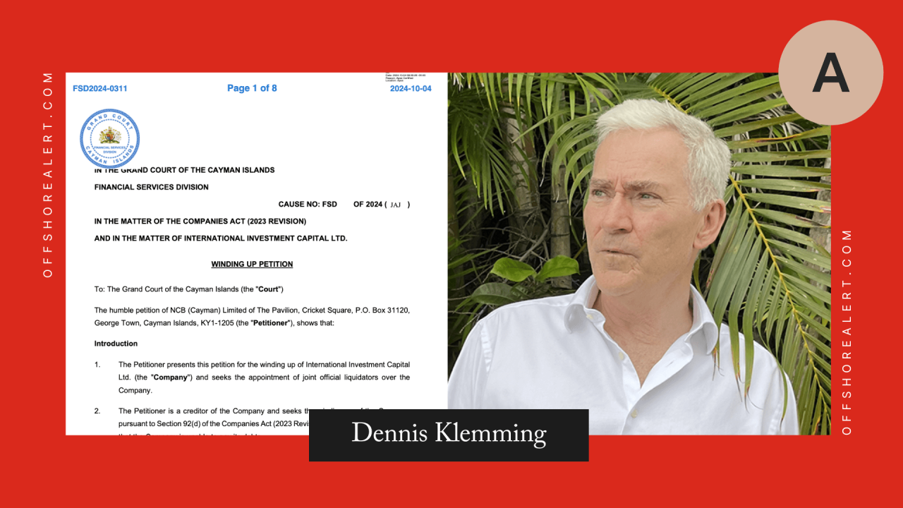 Cayman bank NCB applies to wind up U.S.-based Dennis Klemming firm that ...