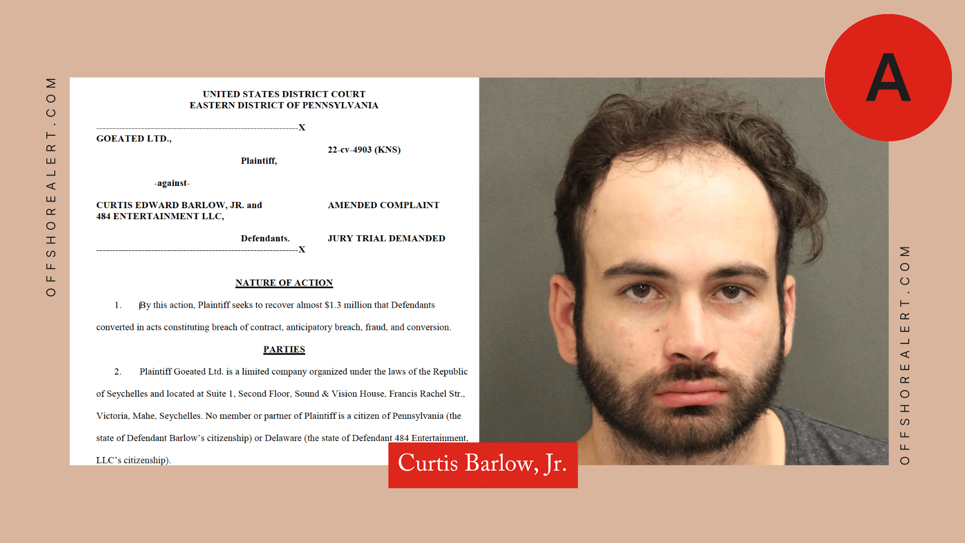 Goeated Ltd. v. Curtis Barlow, Jr. et al: Amended Complaint (‘$1.3M ...