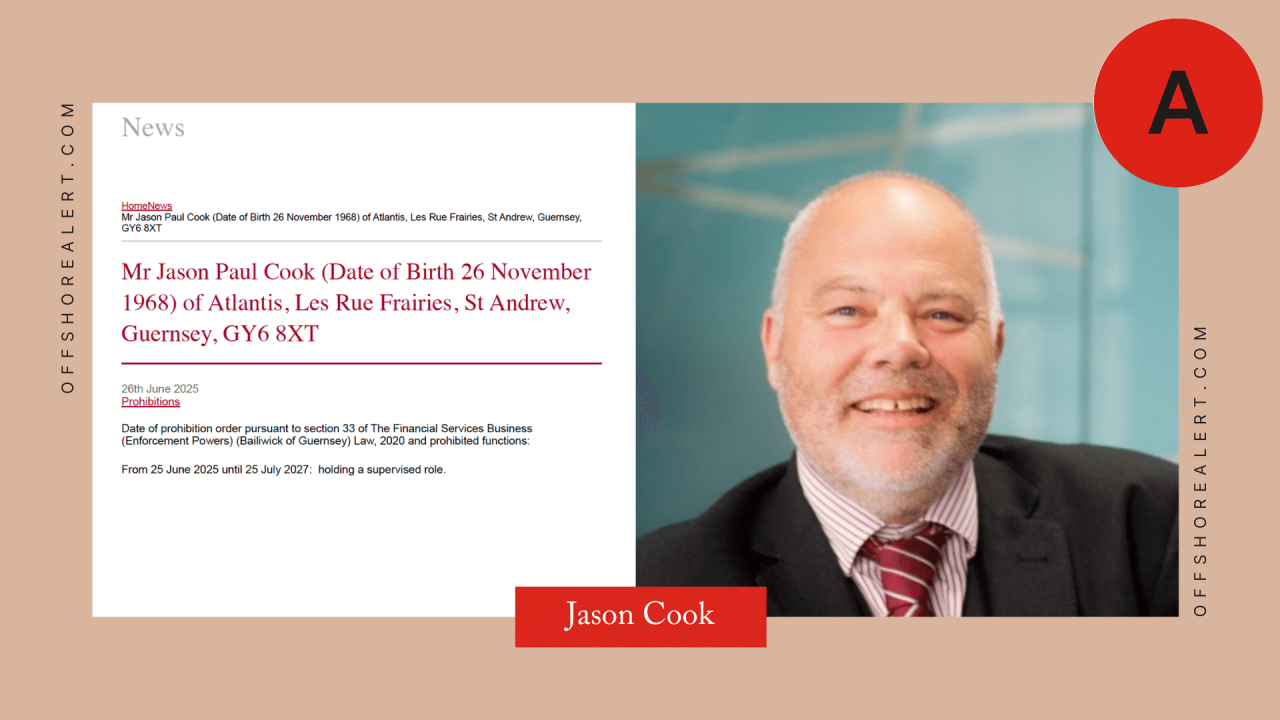 Jason Cook: Prohibition (Guernsey) - OffshoreAlert